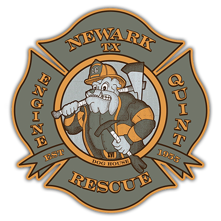 Newark Dog House Logo - 4" Sticker — Fireman Up