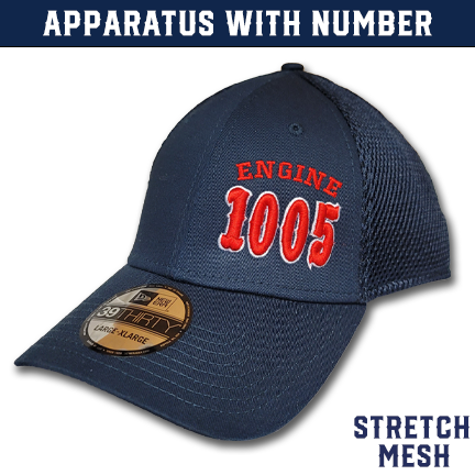 Apparatus with Number Custom Hat - New Era Stretch — Fireman Up