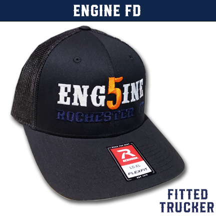 Engine FD Custom Hat - Fitted Trucker — Fireman Up