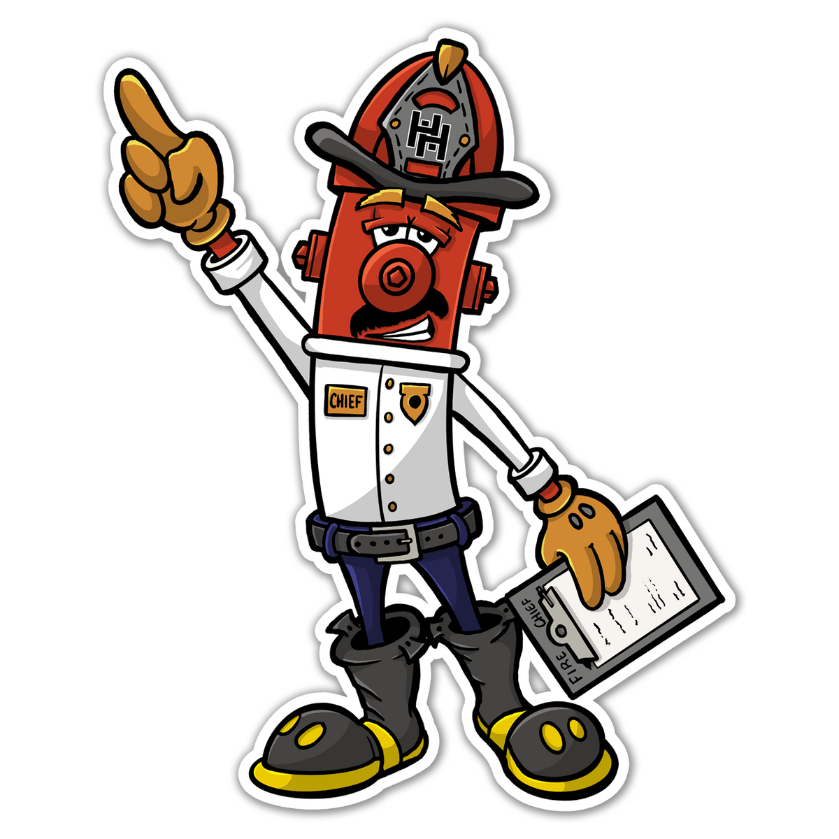 In Command - 4" Sticker — Fireman Up