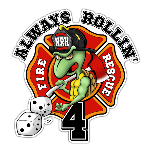 Always Rollin Station 4 - 4" Sticker — Fireman Up
