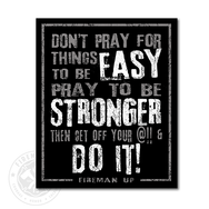 Pray to be Stronger - 4" Sticker — Fireman Up