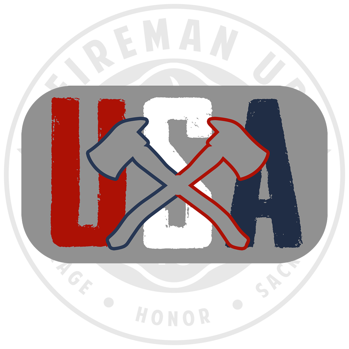 USA Axe - Sticker — Fireman Up